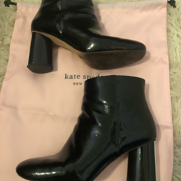 kate spade | Shoes | Gorgeous Kate Spade Rudy Patent Leather Bootie 55 ...